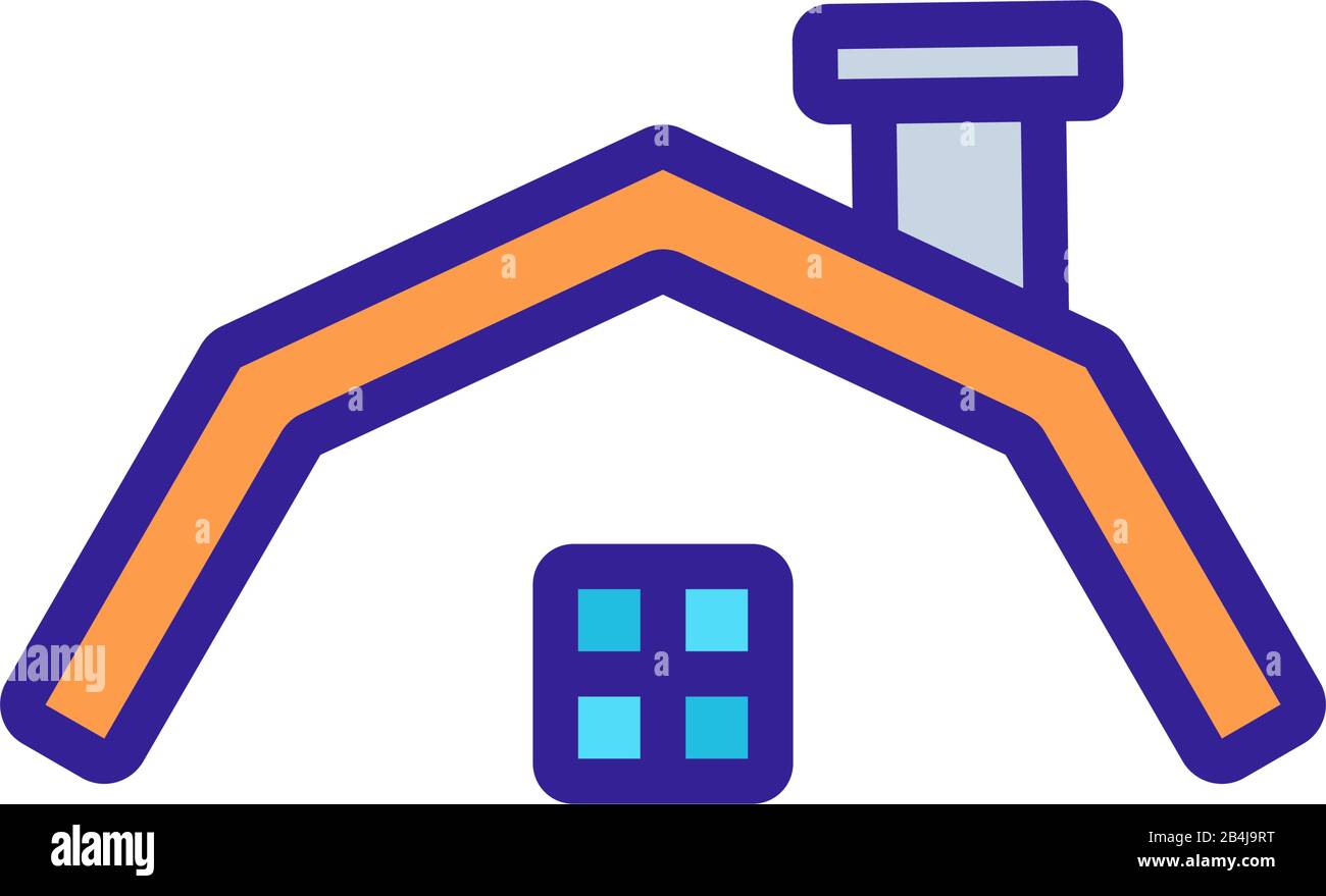 house Roof icon vector. Isolated contour symbol illustration Stock ...