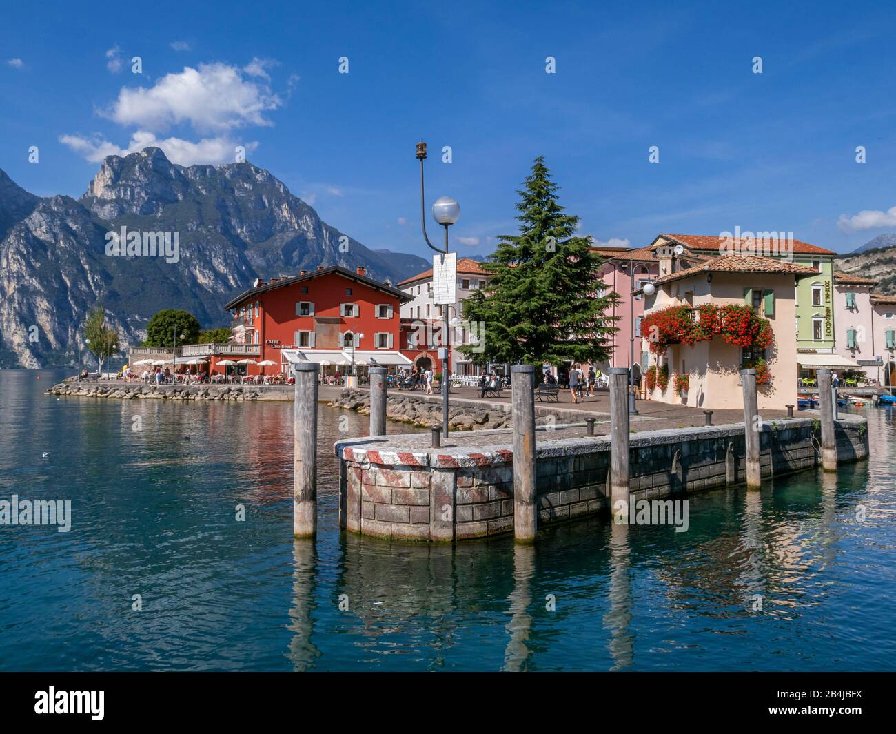 Waterfront in Torbole, Lake Garda, Lago del Garda, Trentino, Italy ...