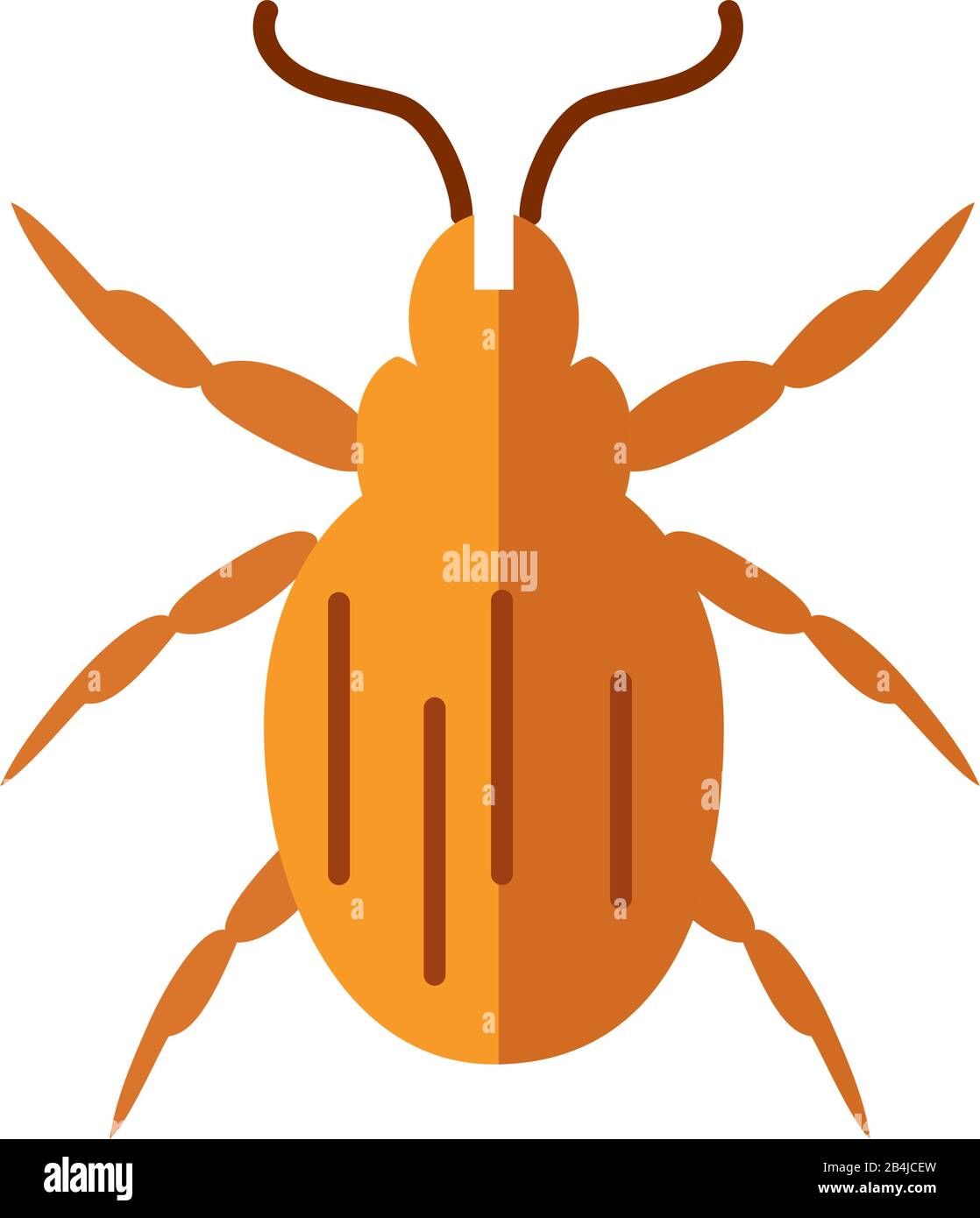 tick insect over white background, flat style icon, vector illustration ...