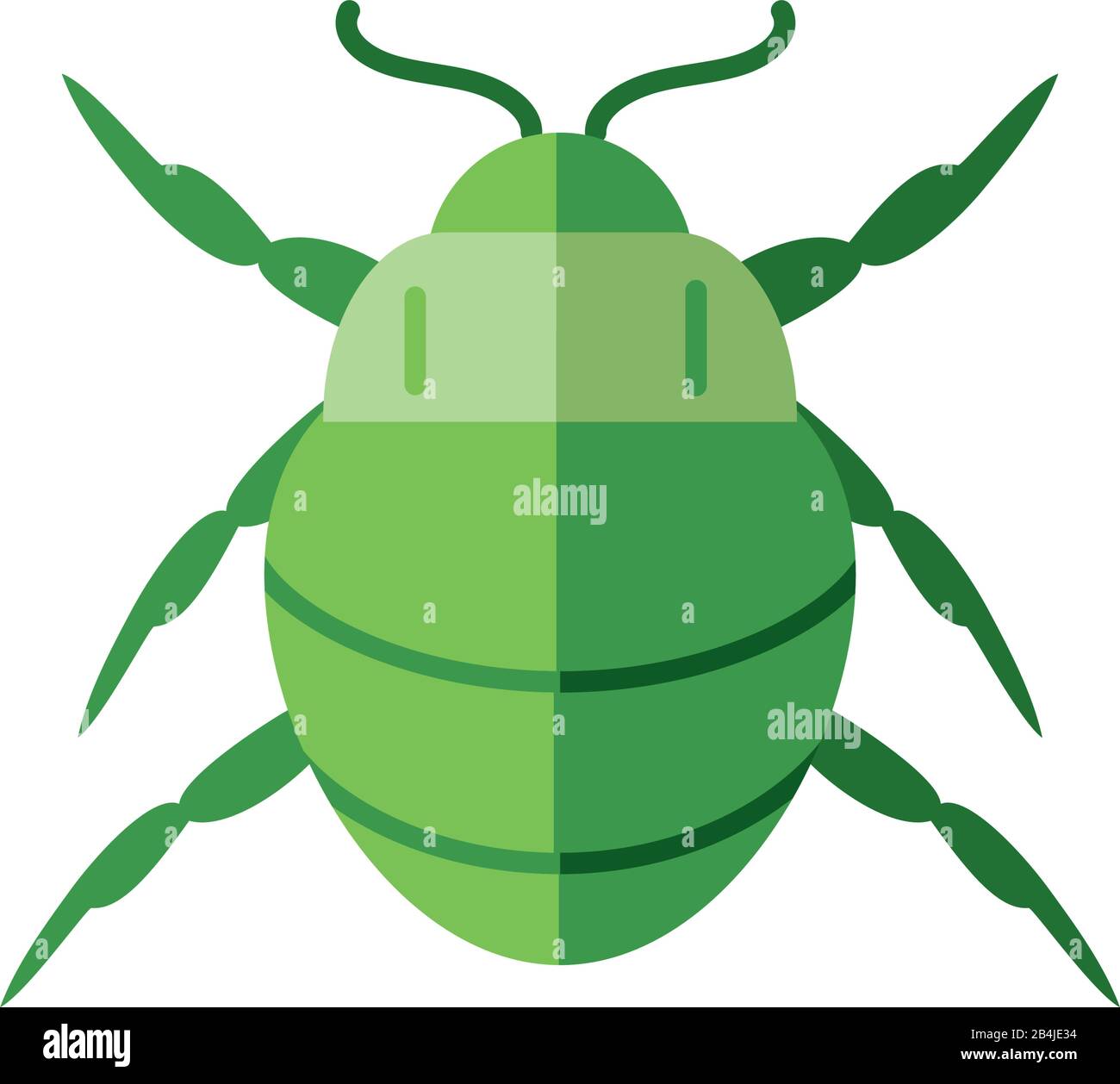 chafer insect icon over white background, flat style, vector ...