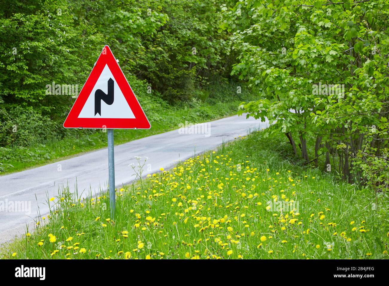 Double road sign hi-res stock photography and images - Alamy