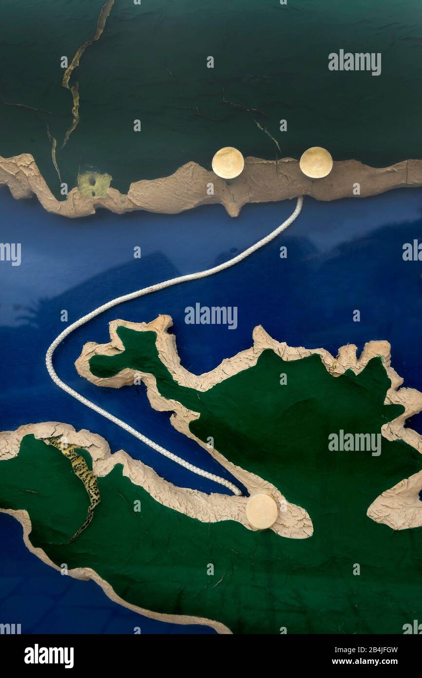 Europe, Mediterranean, Adriatic, Croatia, Hvar, Stari Grad, Map ...