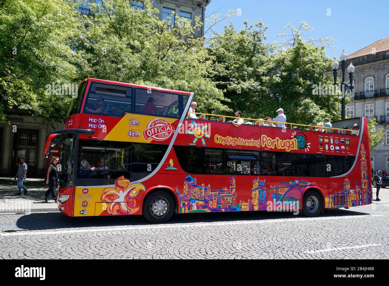 Europe, Portugal, North Region, Porto, Sightseeing Bus Stock Photo - Alamy