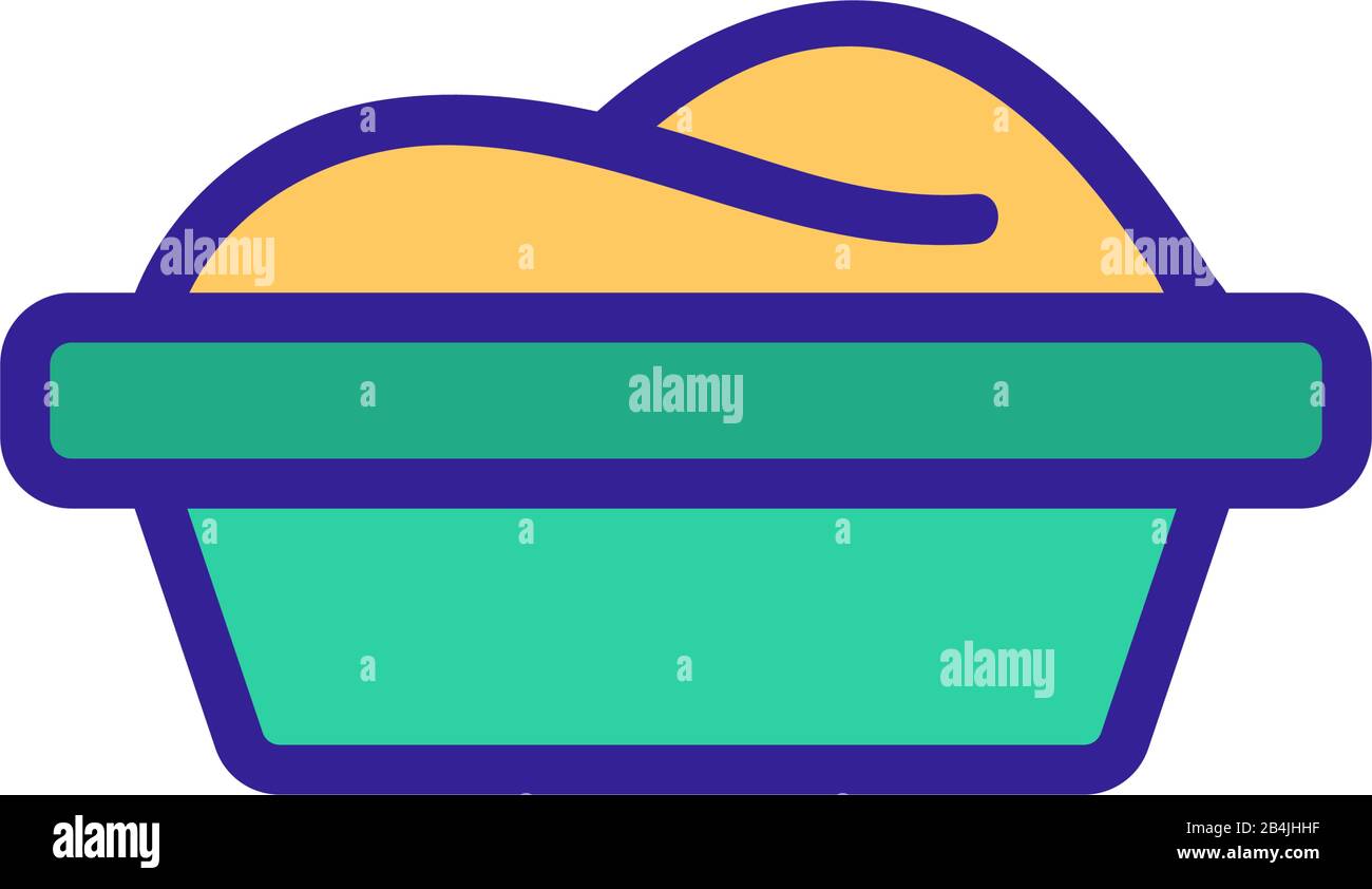 pet litter Icon vector. Isolated contour symbol illustration Stock ...