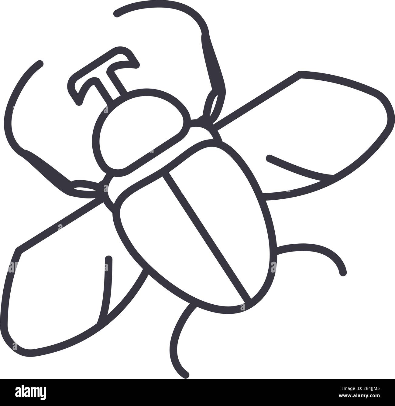 tiger beetle insect over white background, line detail style icon ...