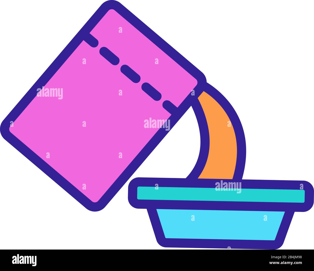 cat litter Icon vector. Isolated contour symbol illustration Stock ...