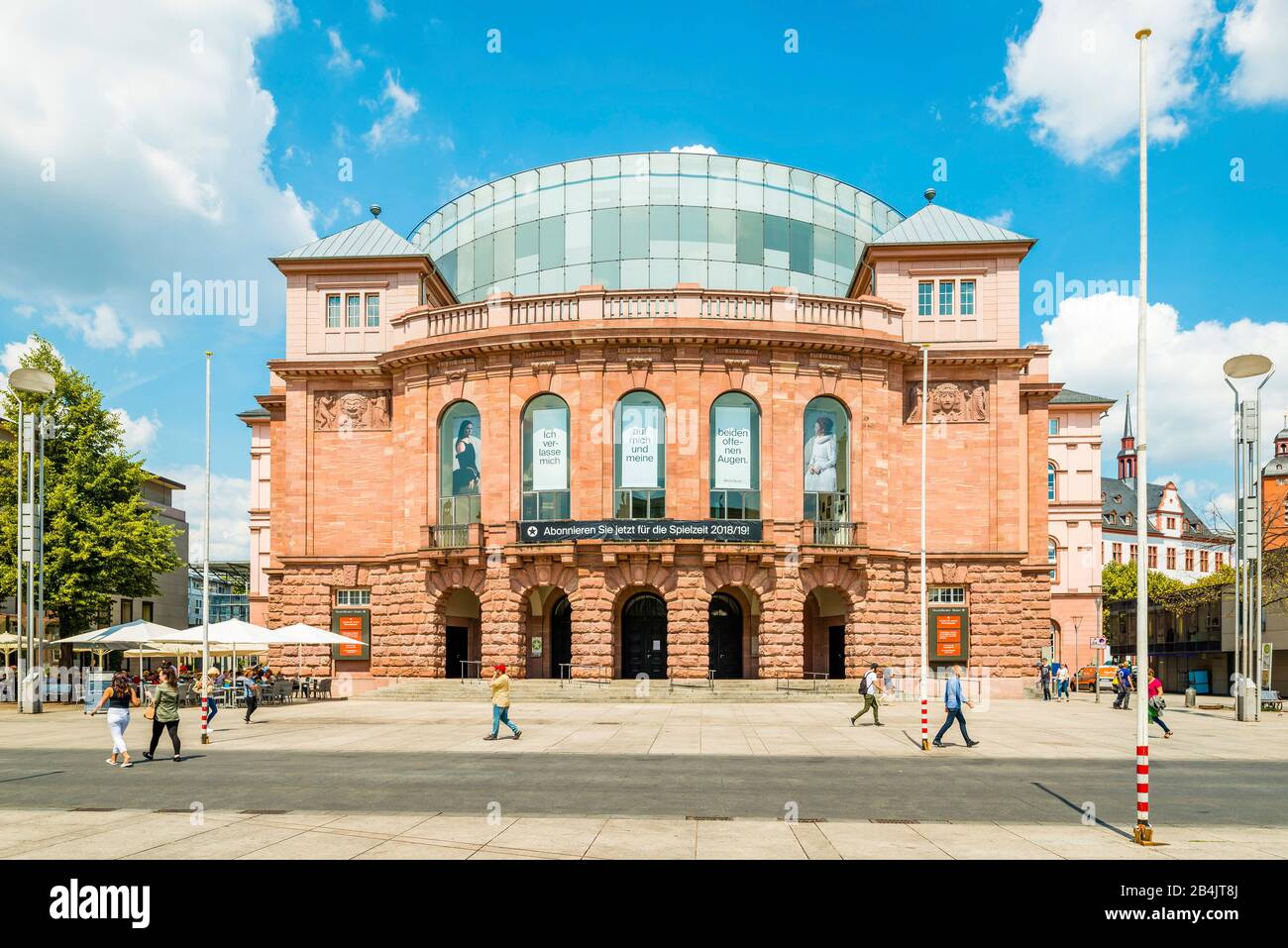 Staatstheater in Mainz, am Gutenbergplatz, architect Georg Moller ...