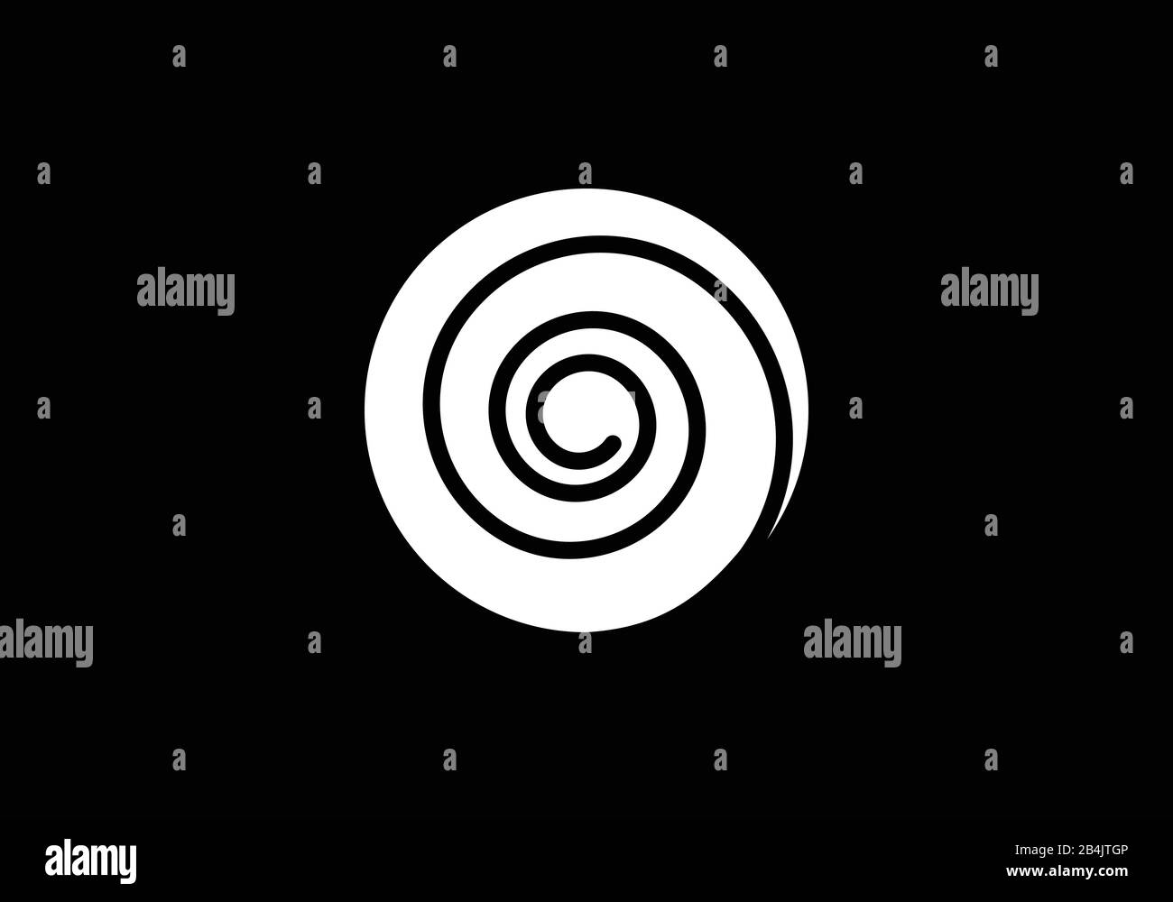 Abstract Circle shape, swirl or spiral symbol, Vector illustration ...