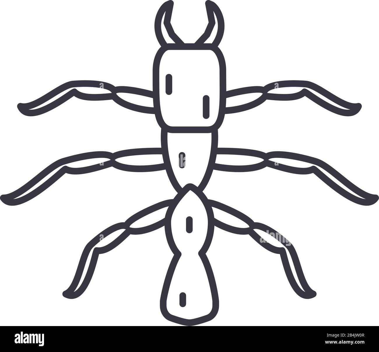 termite insect over white background, line detail style icon, vector ...