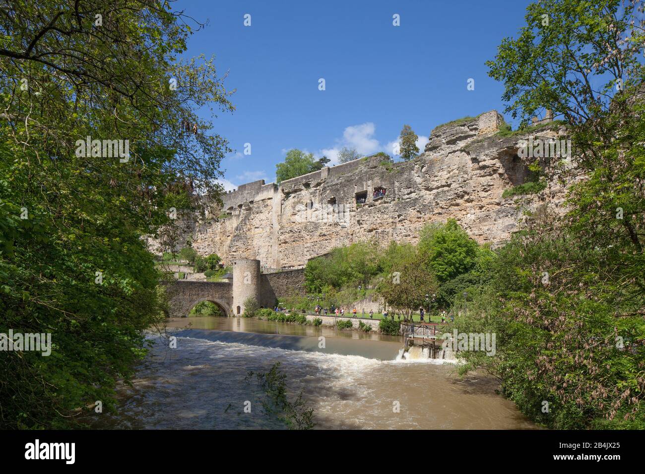 Bock Casemates, Taurus Bridge, City Wall and River Alzette, Luxembourg ...