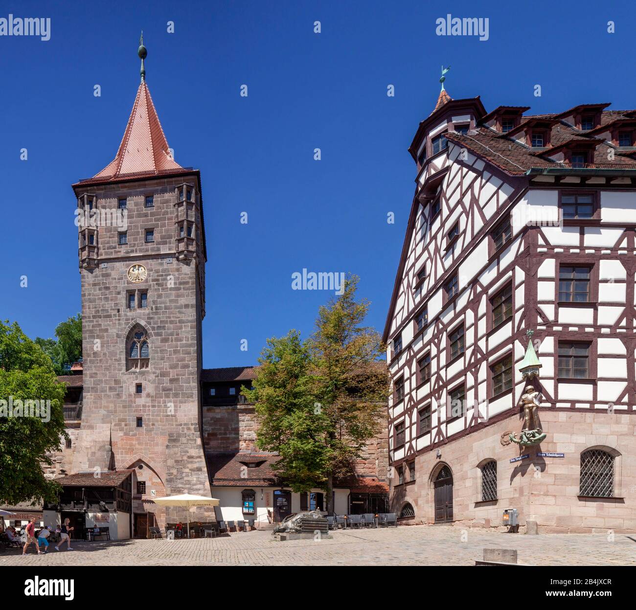Gate Tower In The Old Town Of Nuremberg Stock Photos & Gate Tower In ...