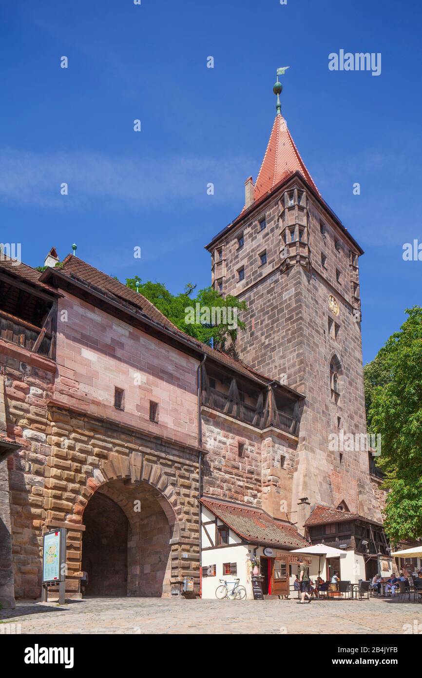 Gate Tower In The Old Town Of Nuremberg Stock Photos & Gate Tower In ...