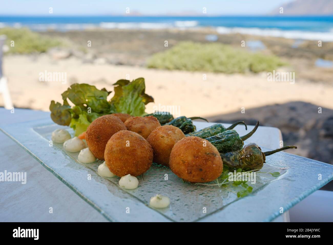 Fish croquettes, croquetas de pescado, caleta de famara, lanzarote ...