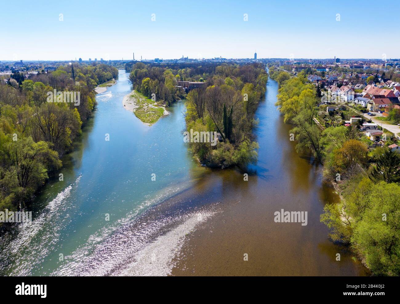 Mouth of wertach right in the lech left hi-res stock photography and ...