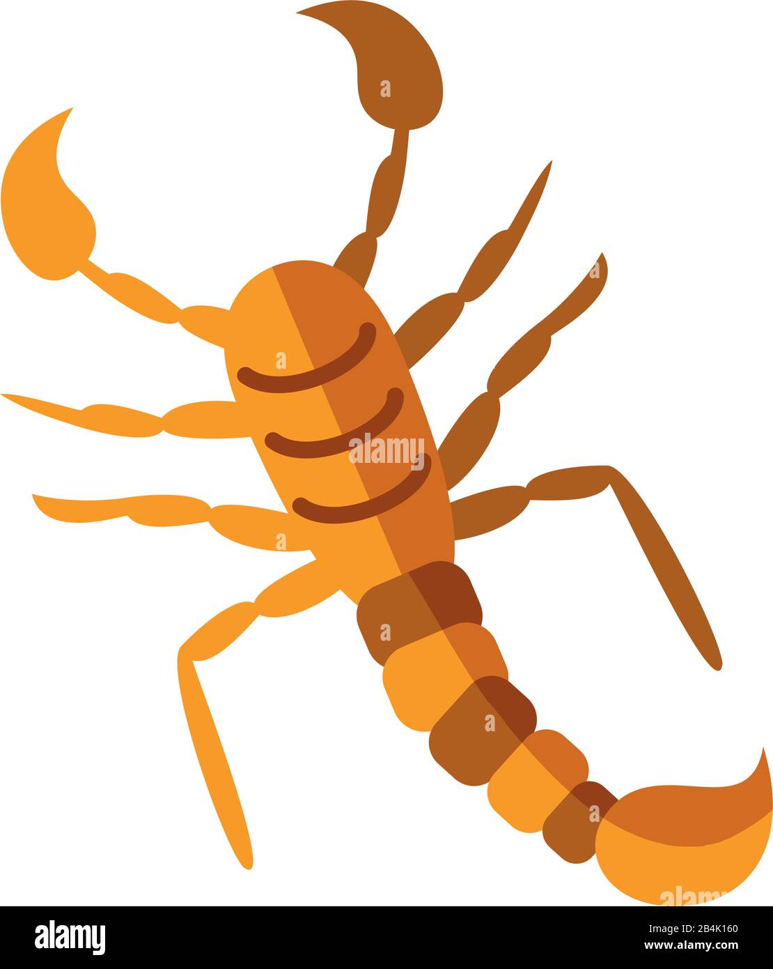 scorpio insect over white background, flat style icon, vector ...