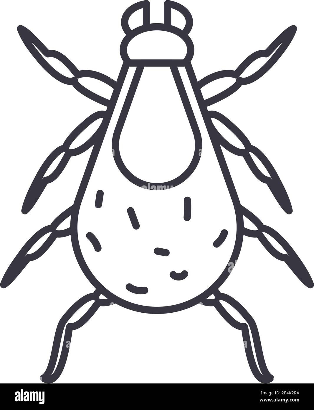 louse insect over white background, line detail style icon, vector ...