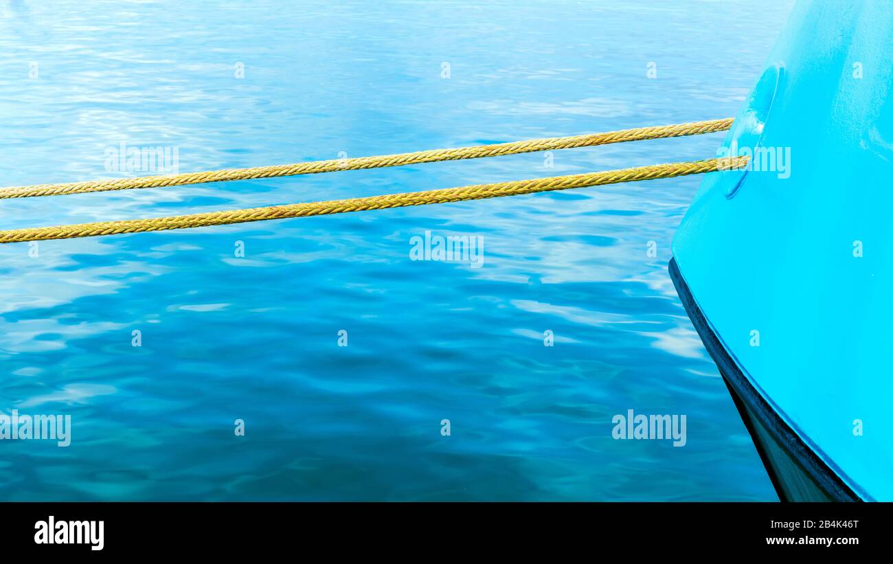 Still life, harbor, sea, water, rope rope, contrast, north dike, North ...