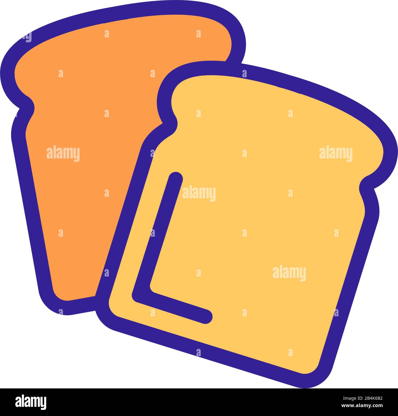 toast icon vector. Isolated contour symbol illustration Stock Vector ...