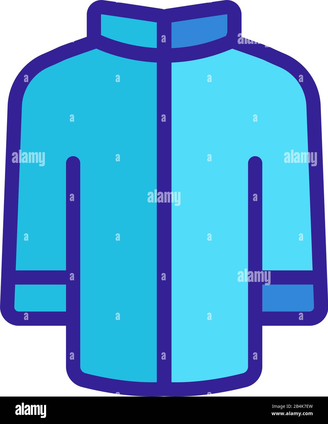 Jacket icon vector. Isolated contour symbol illustration Stock Vector ...