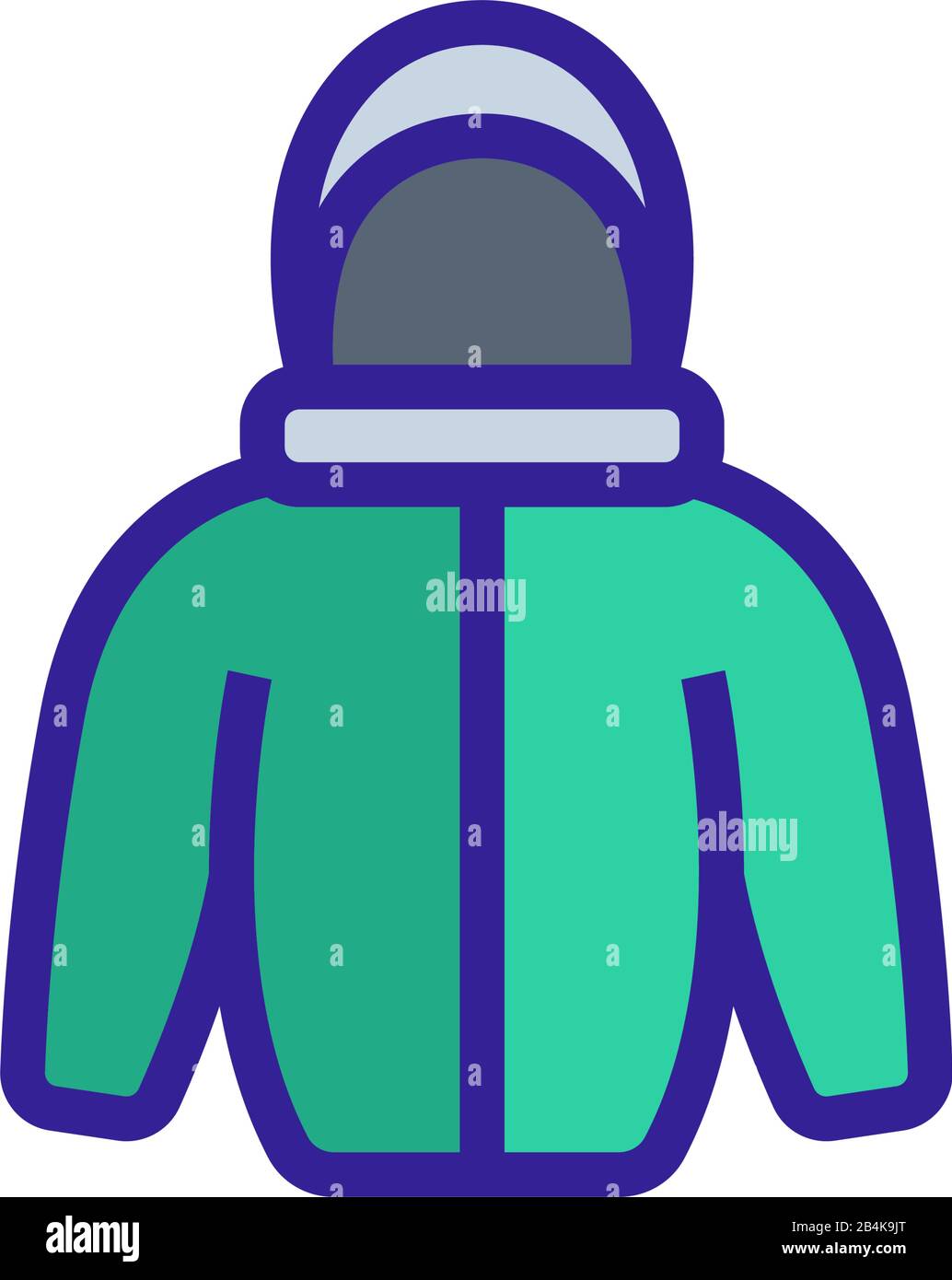 Warm jacket icon vector. Isolated contour symbol illustration Stock ...