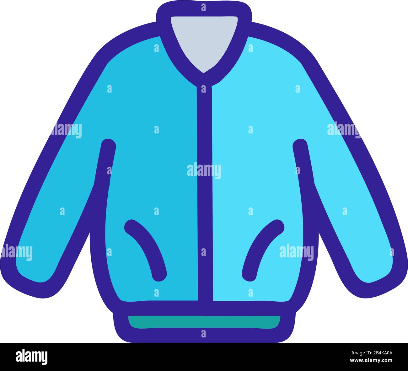 Warm jacket icon vector. Isolated contour symbol illustration Stock ...