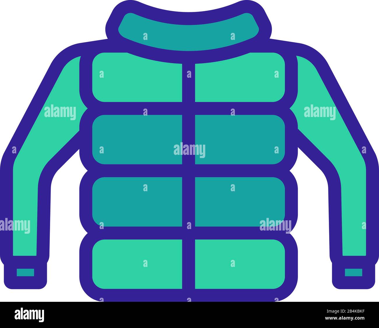 Winter jacket icon vector. Isolated contour symbol illustration Stock ...