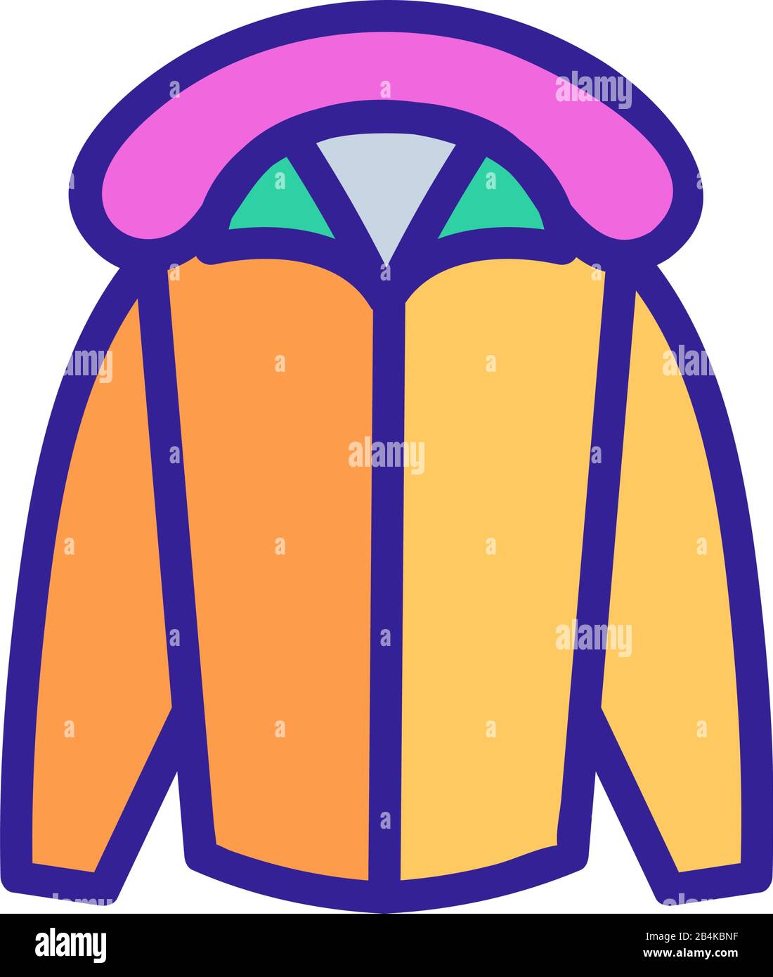 Jacket icon vector. Isolated contour symbol illustration Stock Vector ...
