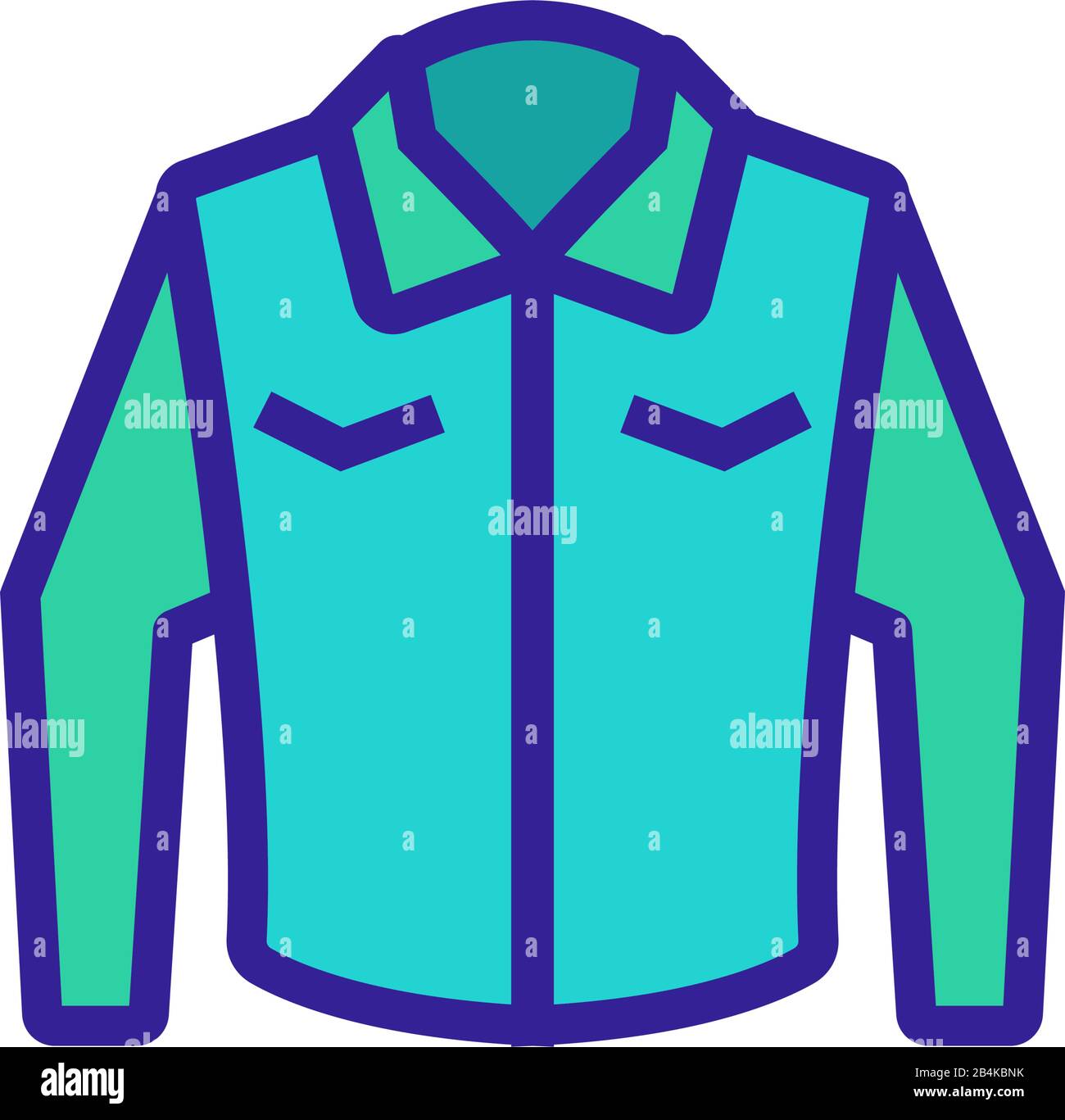 Winter jacket icon vector. Isolated contour symbol illustration Stock ...