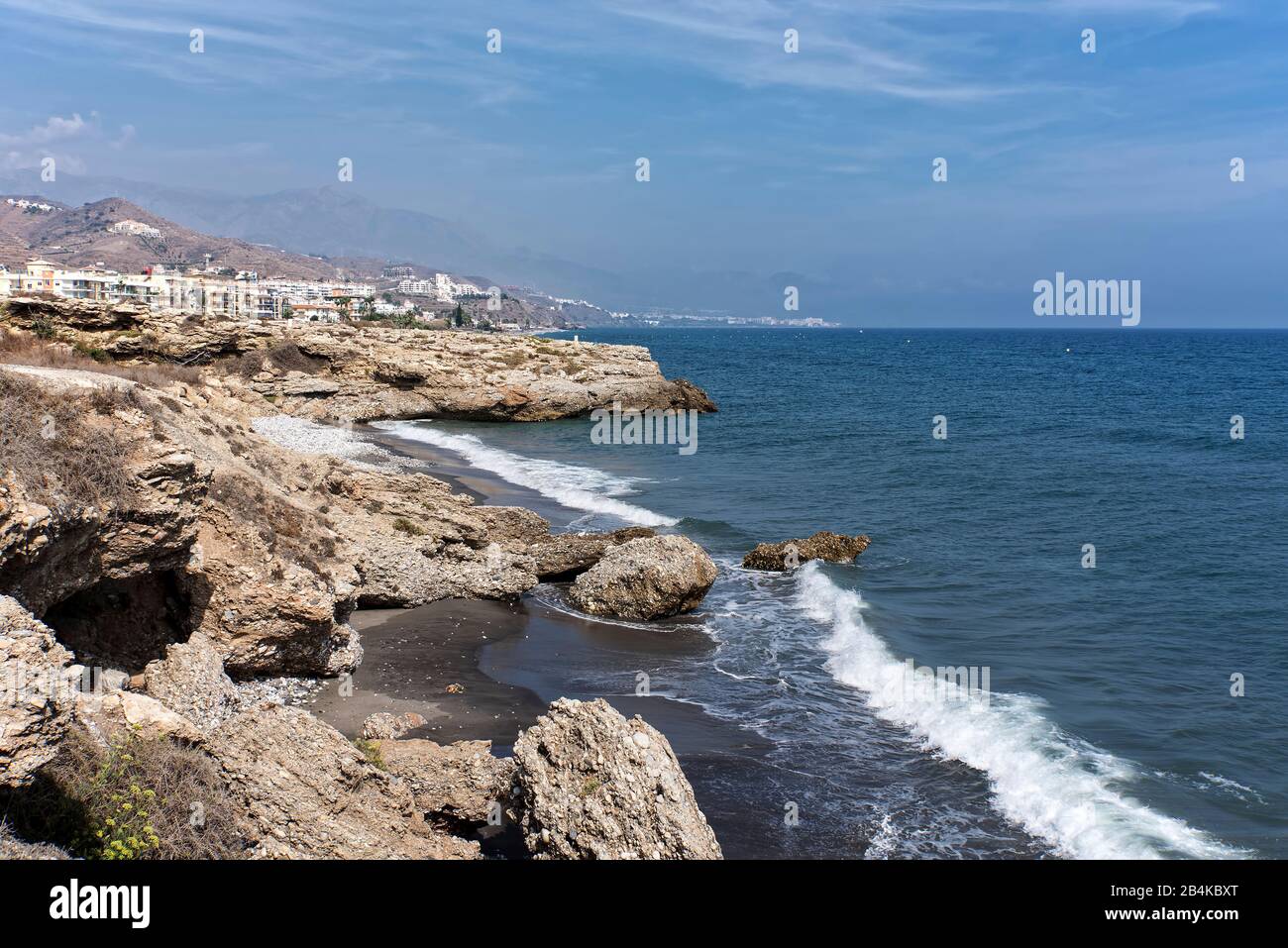 Beach and rock in torrox costa hi-res stock photography and images - Alamy