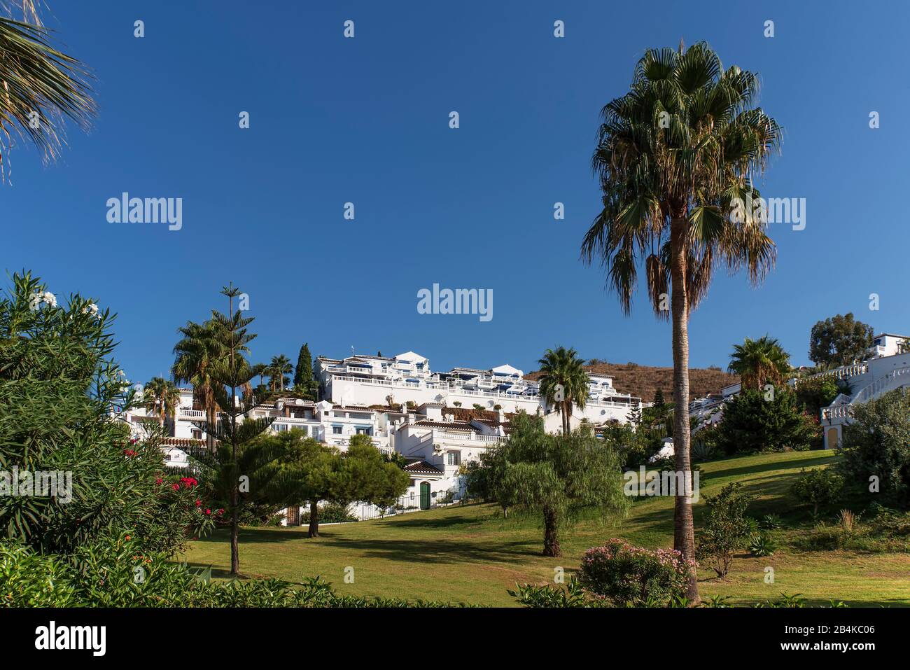 Resort with park in Torrox Costa Stock Photo - Alamy