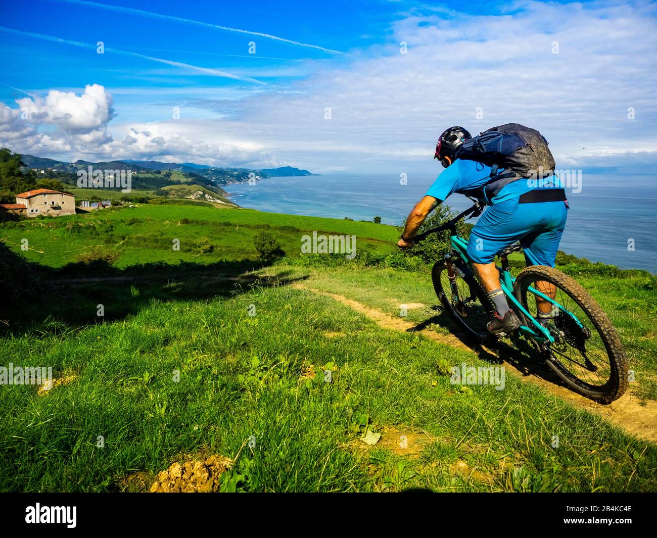 Mountain biking in the Basque Country, cliffs near Zumaia and Basque ...
