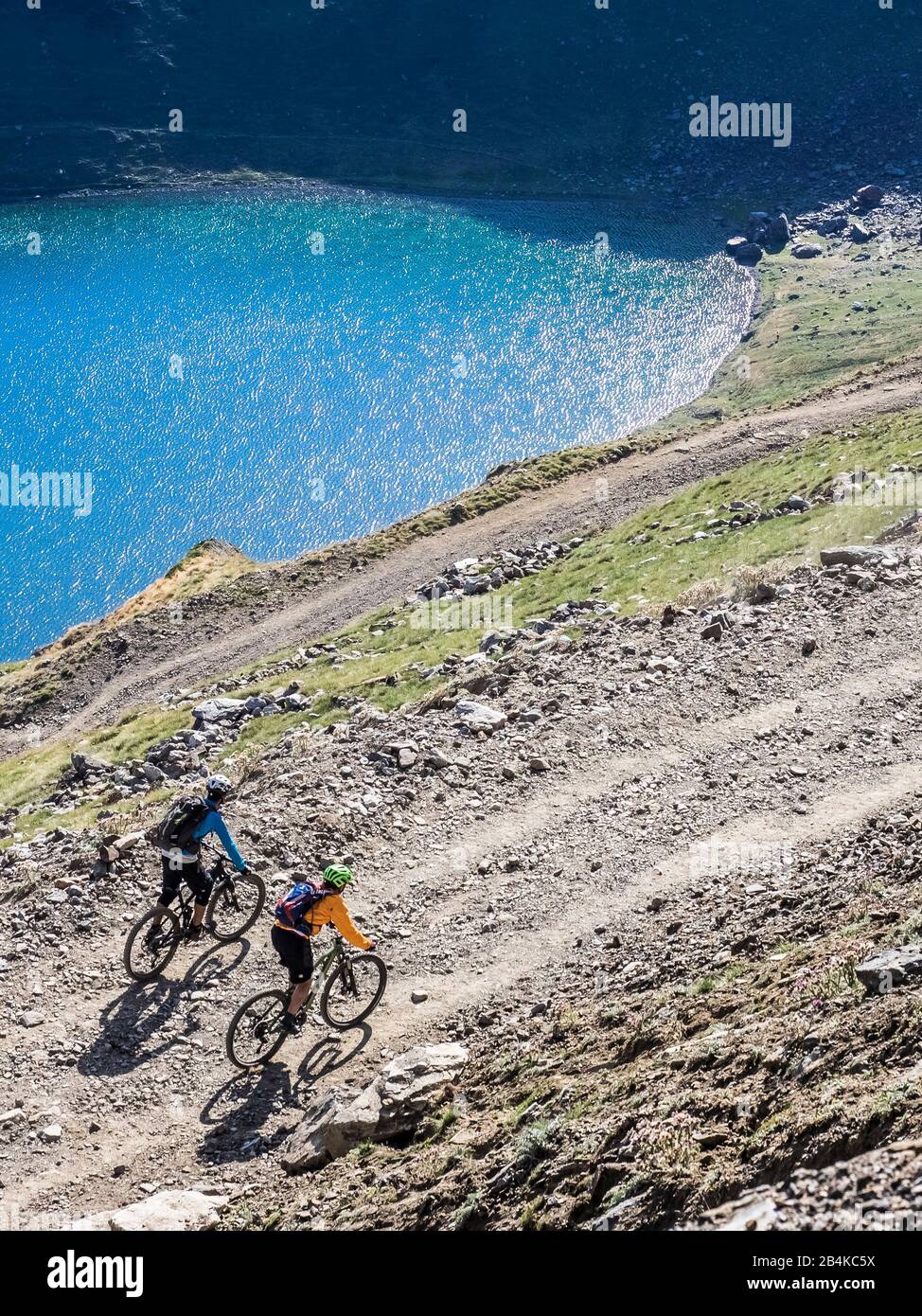 Mountain biking in the French High Pyrenees Stock Photo - Alamy
