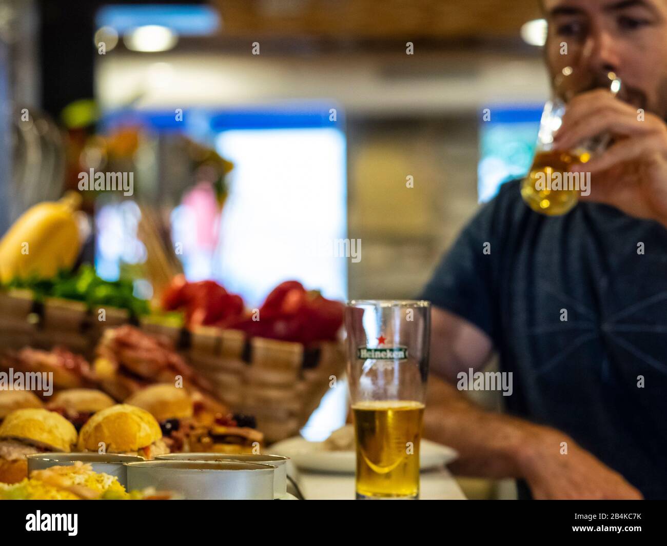 Pintxo Bar in Hondarribia, Basque Country Stock Photo - Alamy