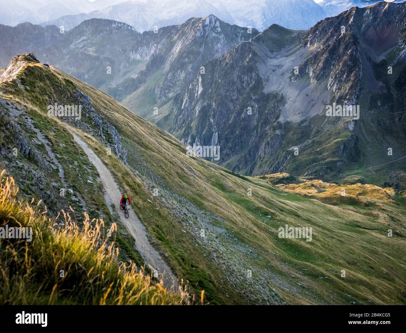 Mountain biking in the French High Pyrenees Stock Photo - Alamy