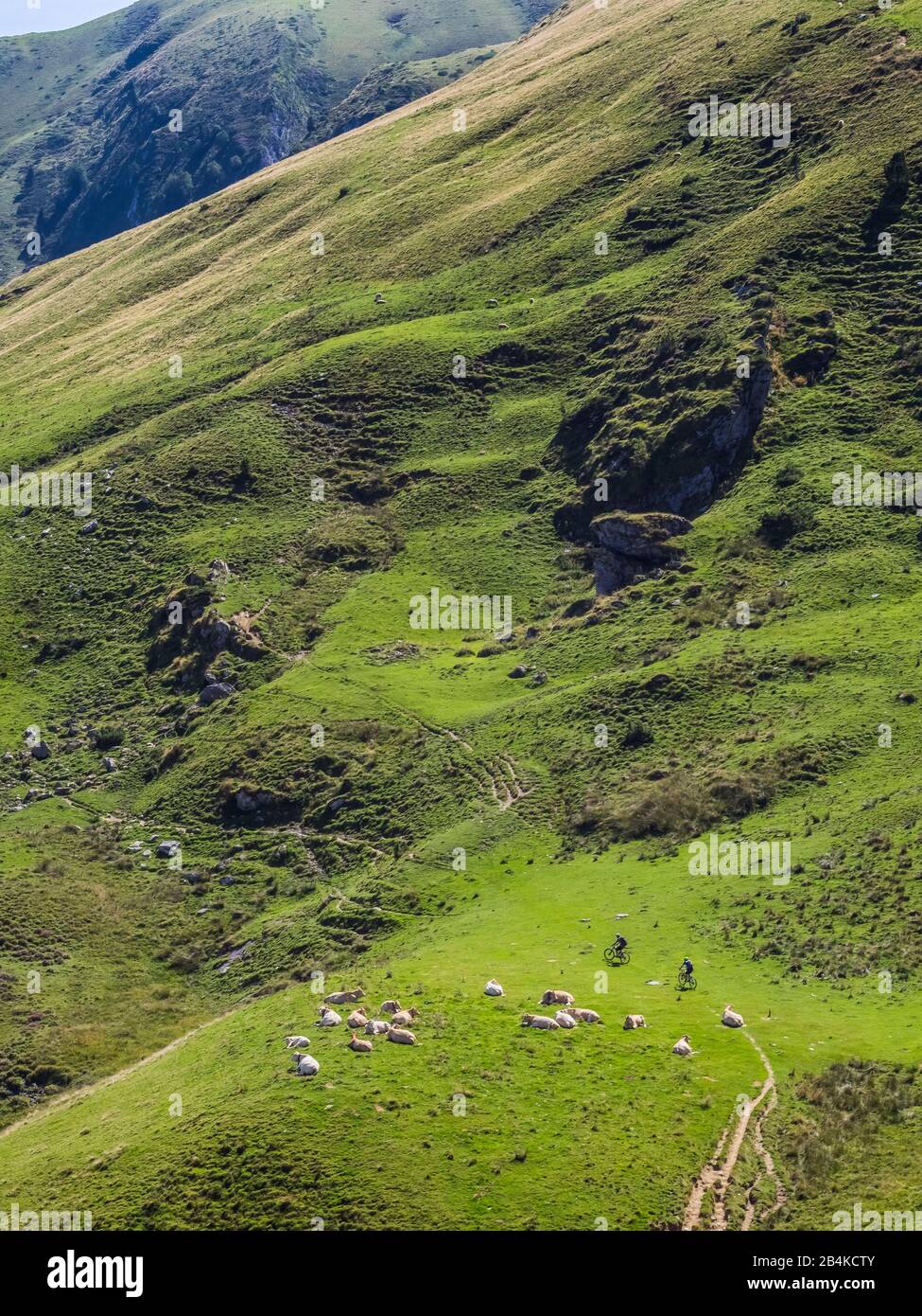 Mountain biking in the French High Pyrenees Stock Photo - Alamy