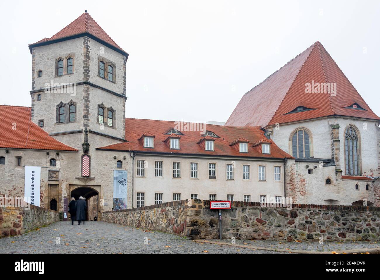 Germany, Saxony-Anhalt, Halle: View of the Moritzburg Art Museum ...