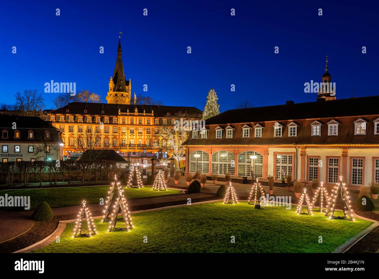 Erbach, Hesse, Germany, Europe, Erbach Castle and Orangery in the run ...