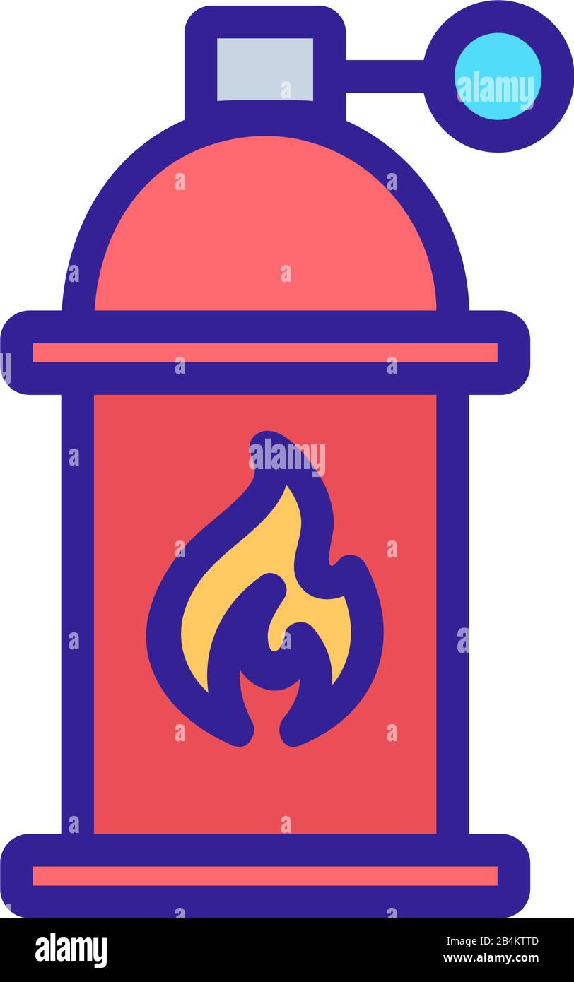 propane gas icon vector. Isolated contour symbol illustration Stock ...