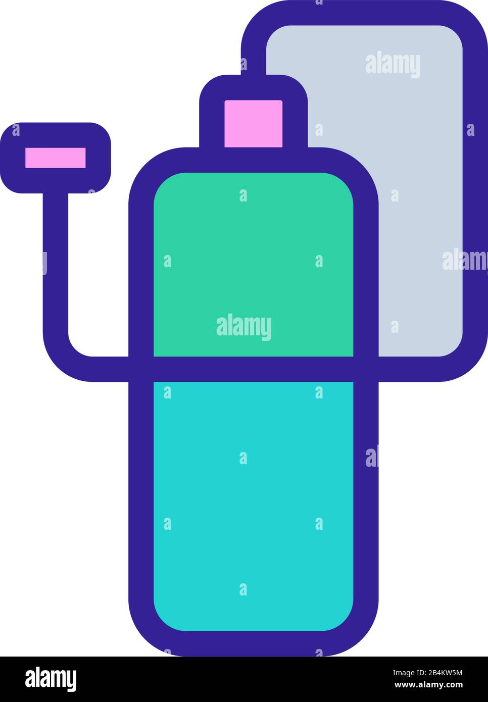 gas butane icon vector. Isolated contour symbol illustration Stock ...