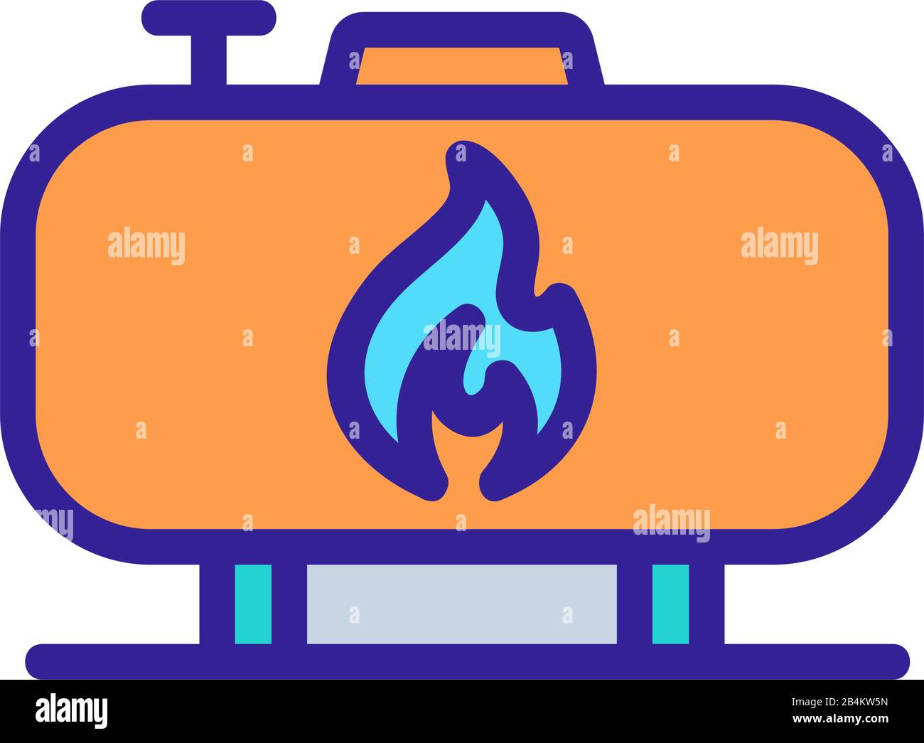 propane gas icon vector. Isolated contour symbol illustration Stock ...
