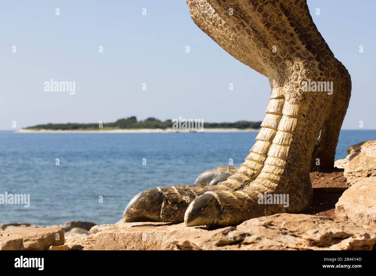 Dinosaurs on the Croatian island of Brijuni Stock Photo - Alamy