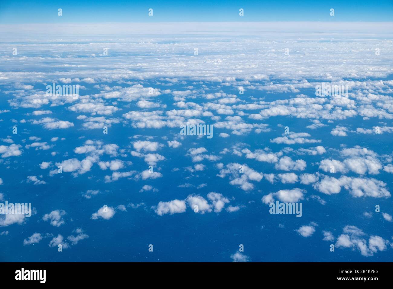 Sheep clouds in a blue sky, aerial view Stock Photo - Alamy