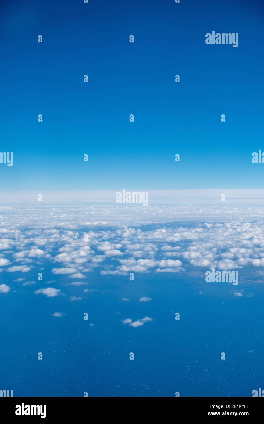 Sheep clouds in a blue sky, aerial view Stock Photo - Alamy