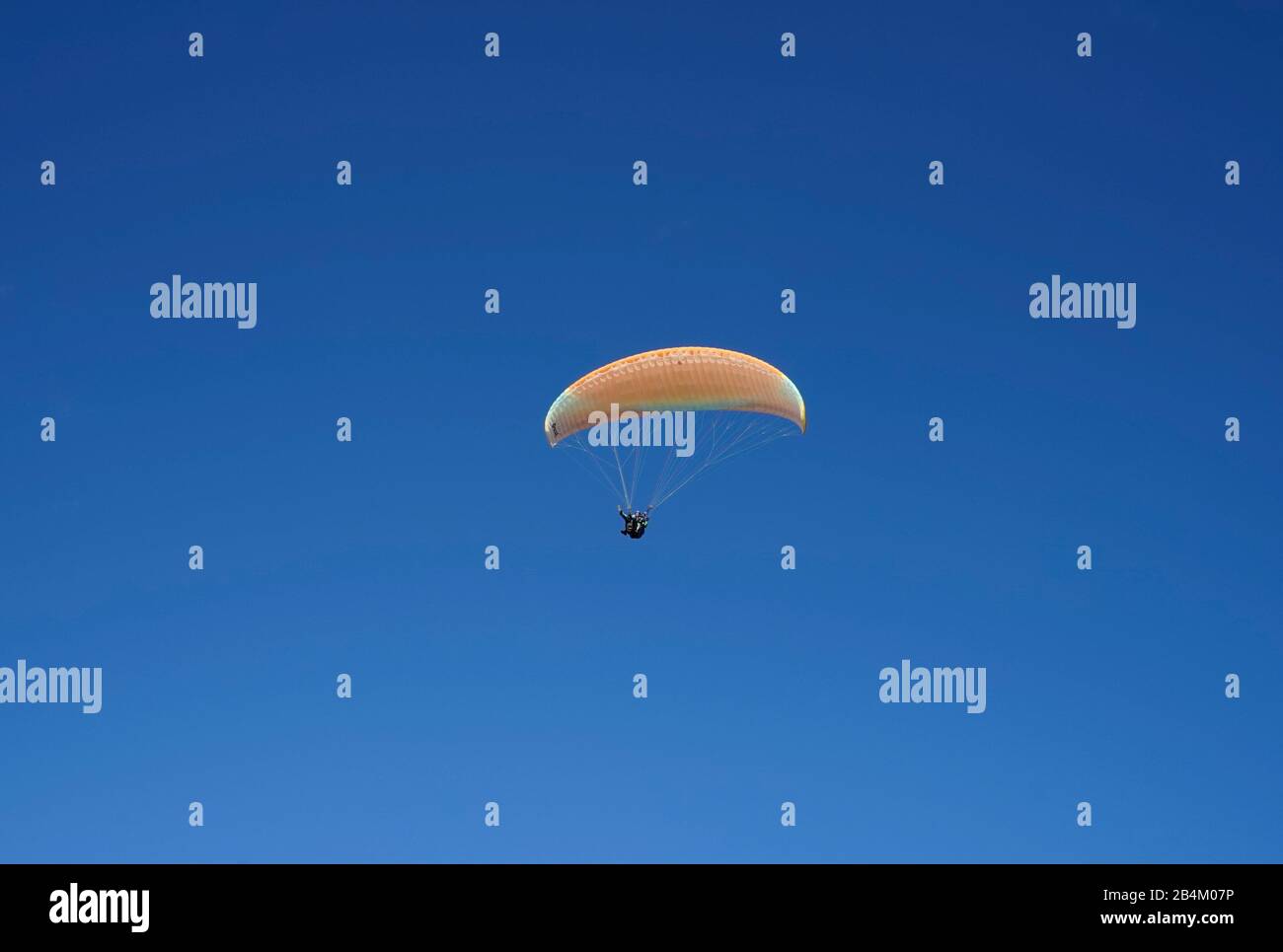 Germany, Bavaria, Upper Bavaria, Samerberg, Hochries, 1568m, paraglider ...