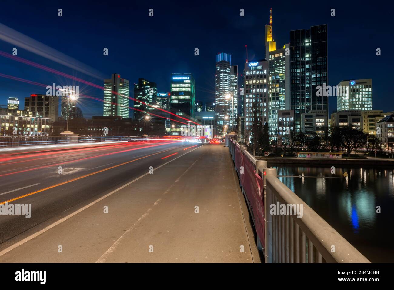 Frankfurt am Main, Hesse, Germany, view of the Frankfurt banking ...