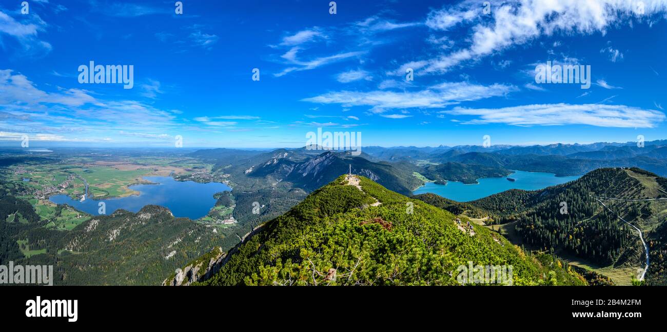 Deutschland, Bayern, Oberbayern, Tölzer Land, Kochel am See, Herzogstand, Kochelsee ...