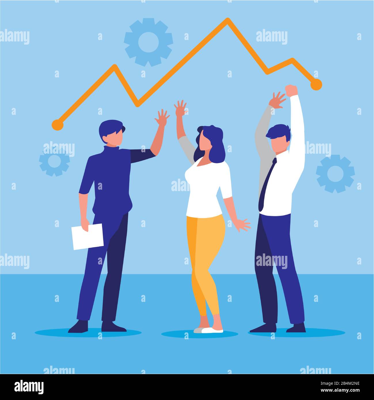 group of people business celebrating success, successful business team ...