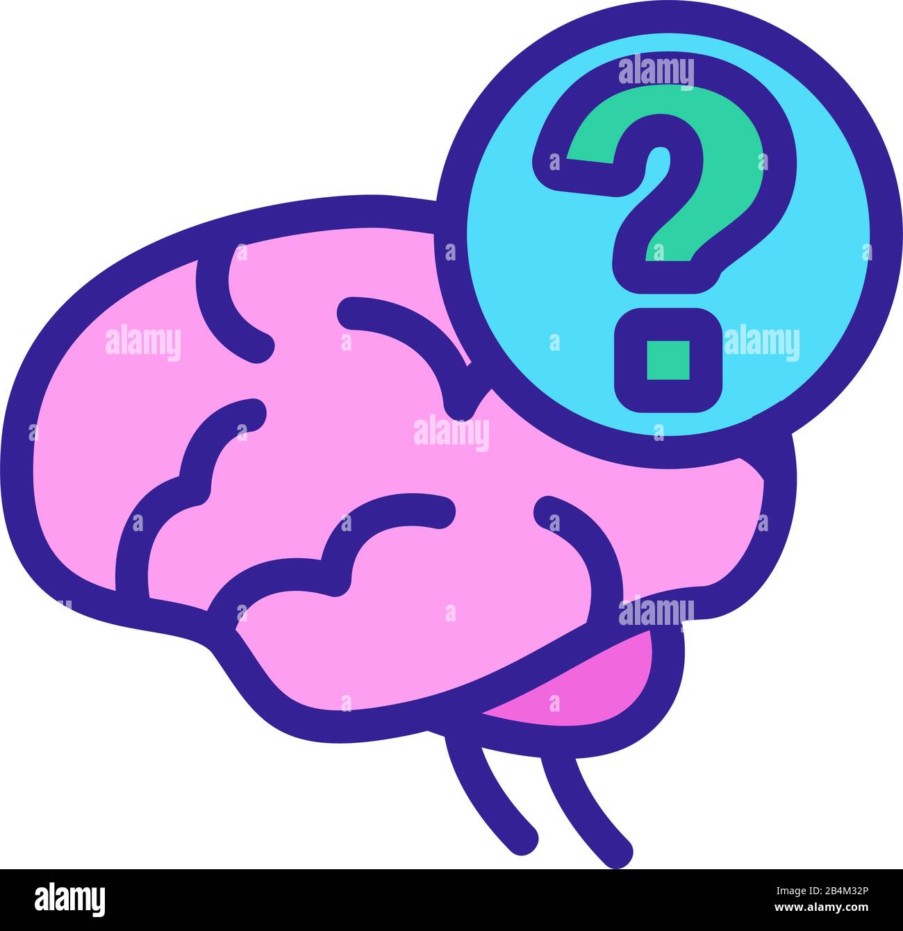 doubt the icon vector. Isolated contour symbol illustration Stock Vector Image & Art - Alamy