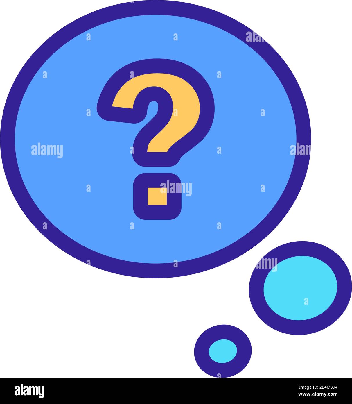 doubt the icon vector. Isolated contour symbol illustration Stock ...