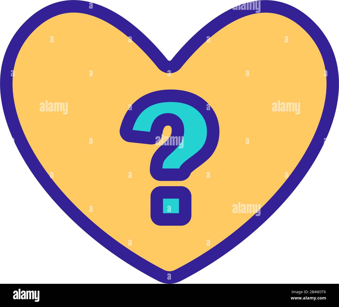 doubt the icon vector. Isolated contour symbol illustration Stock ...